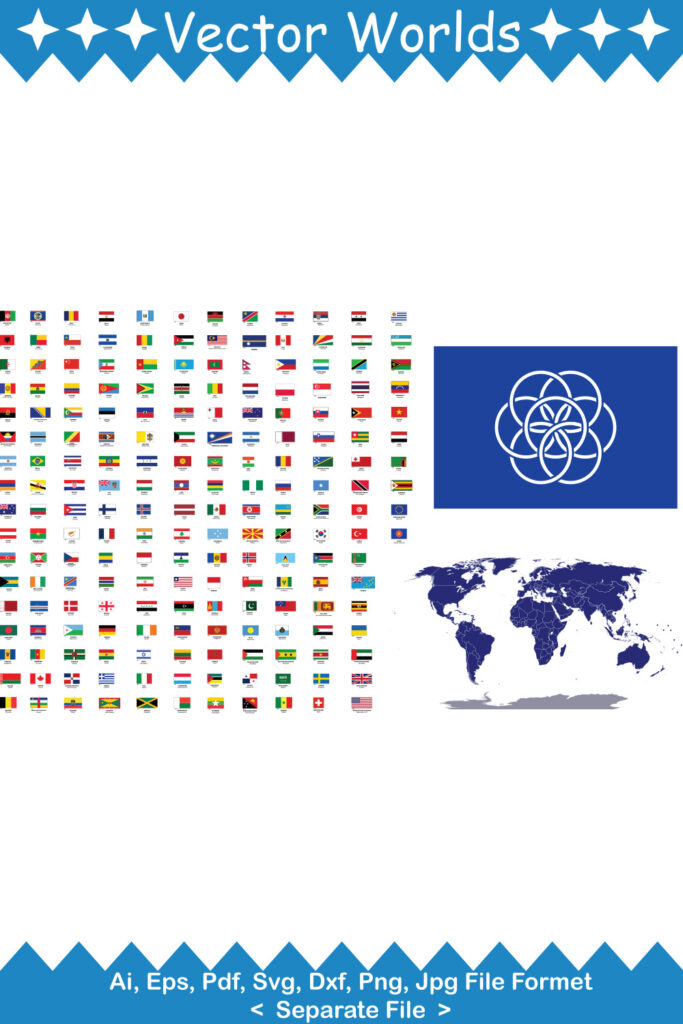 All Country Flag Map SVG Vector Design - MasterBundles