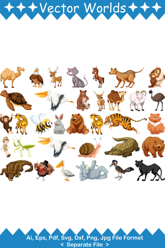 Wild Animals SVG Vector Design - MasterBundles