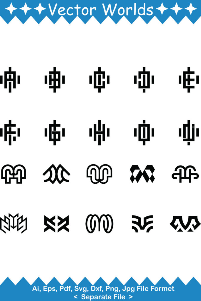Monogram Logo SVG Vector Design - MasterBundles