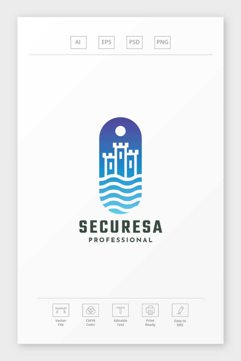 Secure Castle Logo - MasterBundles