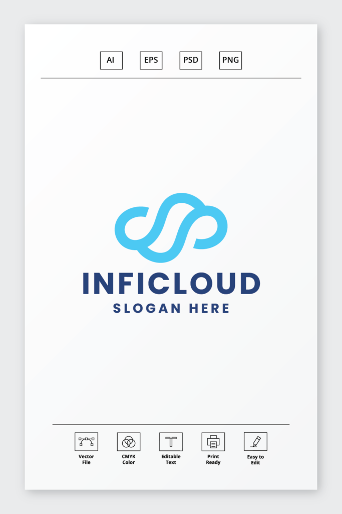 Infinity Cloud Logo - MasterBundles