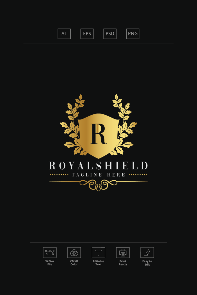 Royal Shield Letter R Logo - MasterBundles