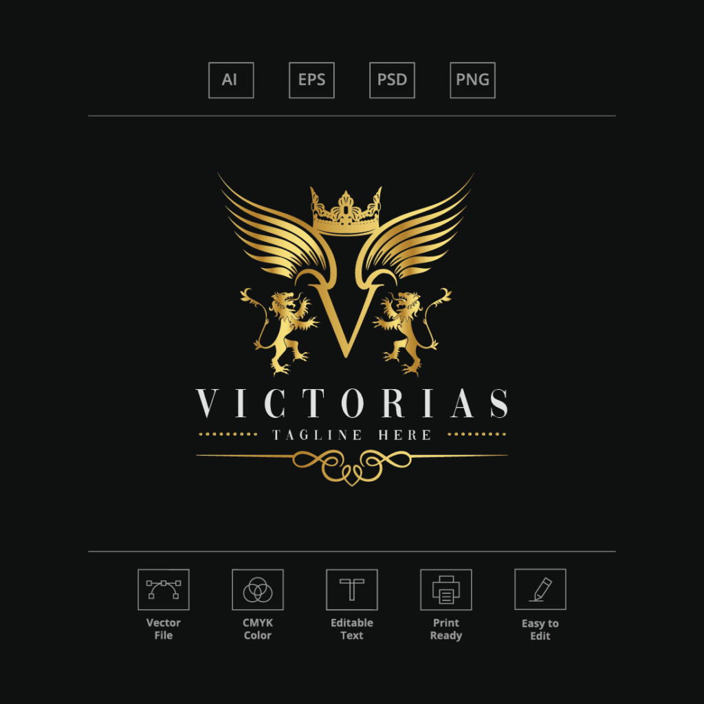 Victorias Letter V Logo - MasterBundles