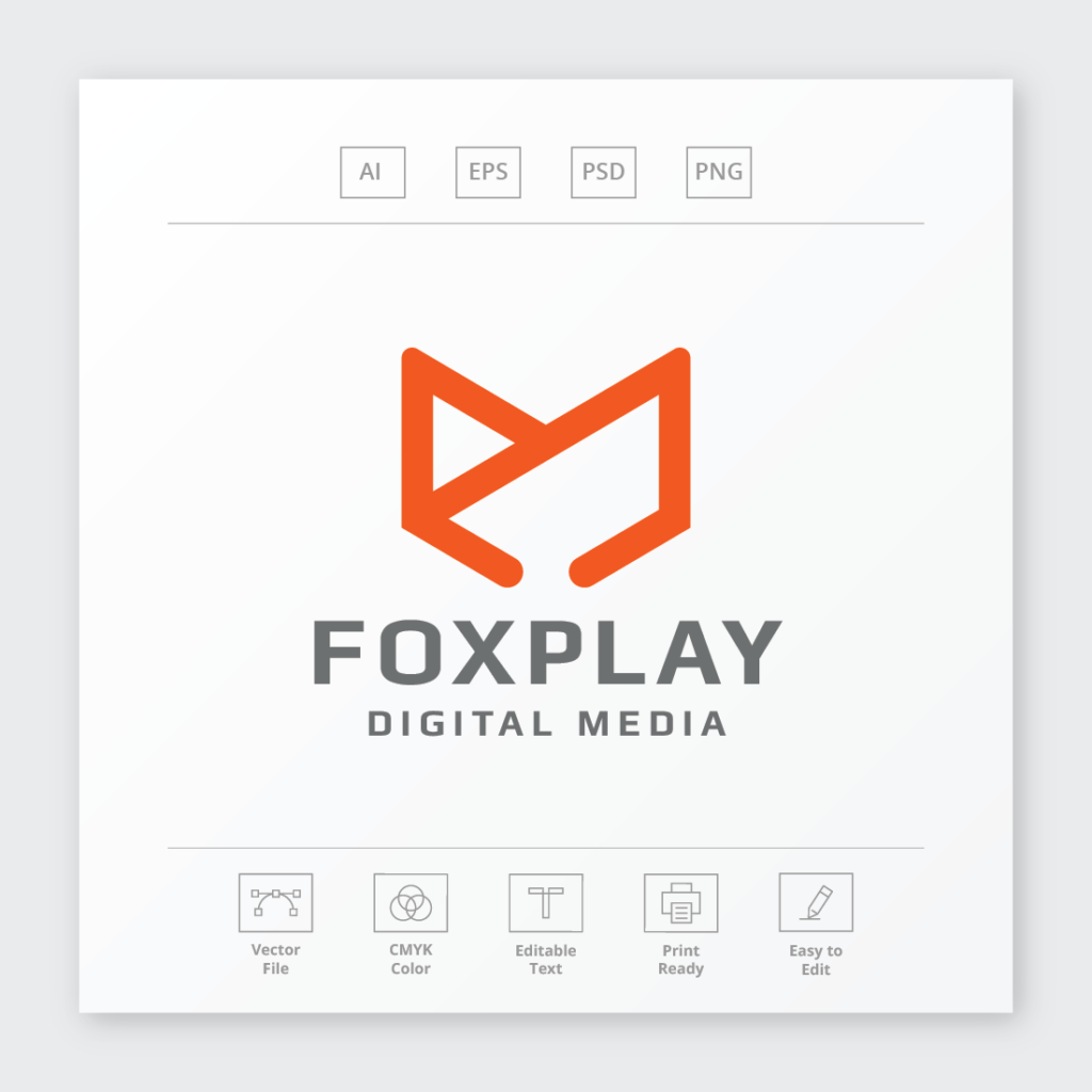 Fox Play Logo - MasterBundles