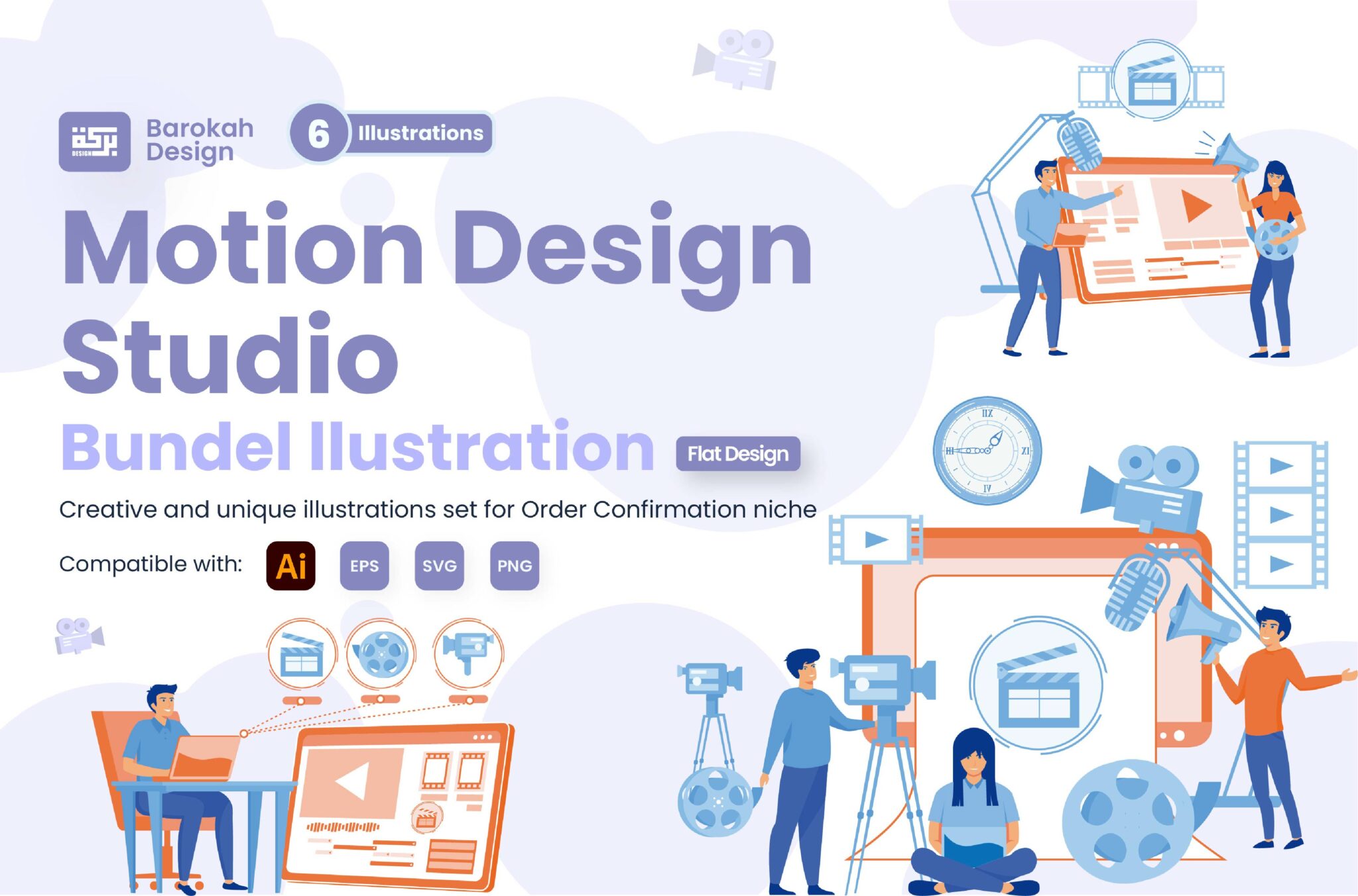 Illustration of Motion Design Studio Concept - MasterBundles