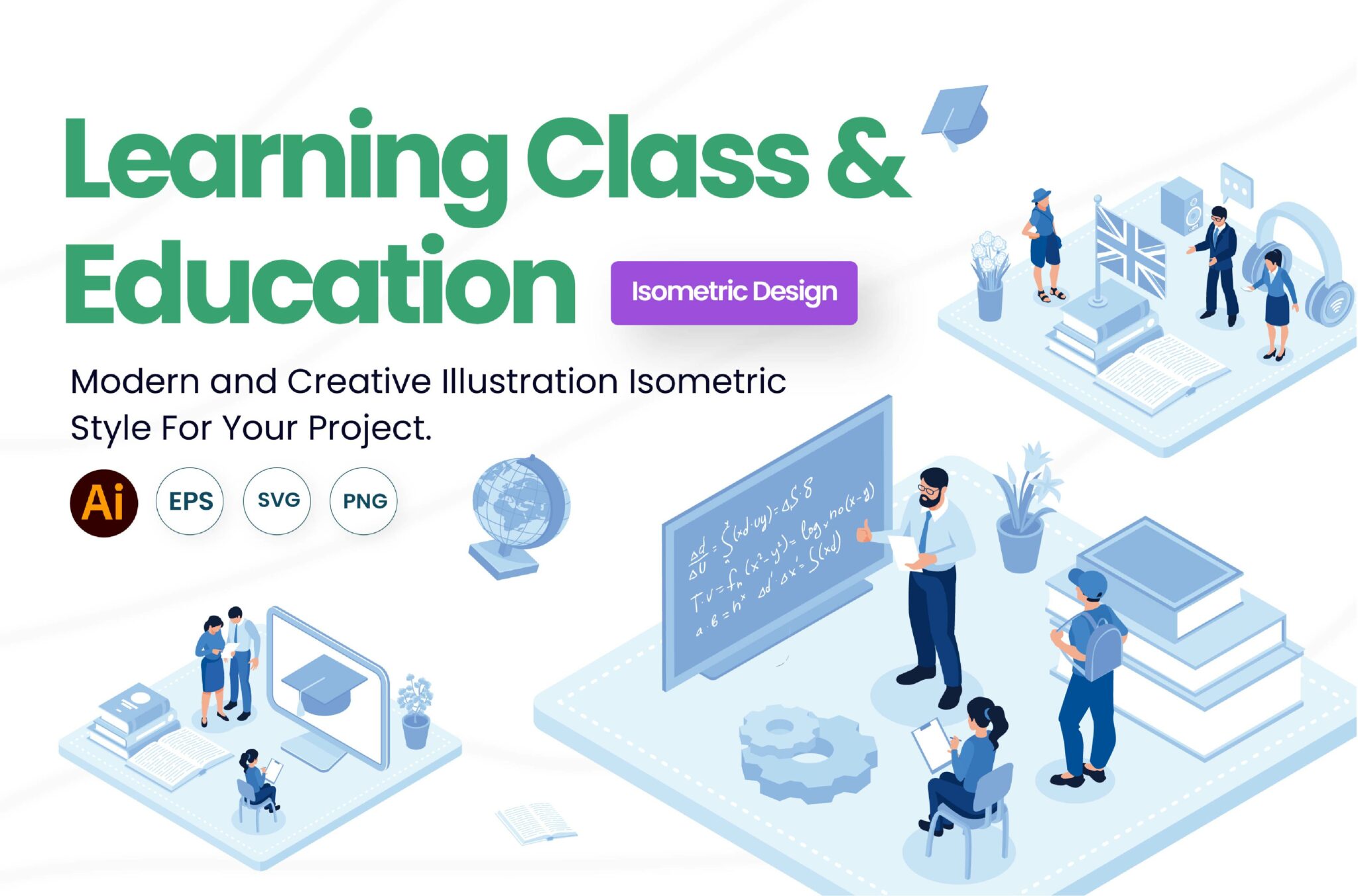 Learning Class & Education Illustration Design - MasterBundles