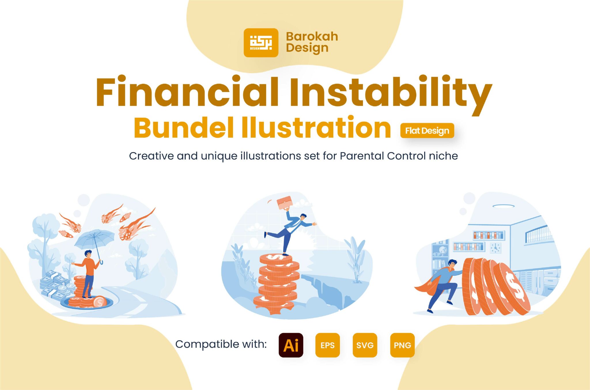 Financial Instability Illustrations for Presentations, Apps, & Web ...