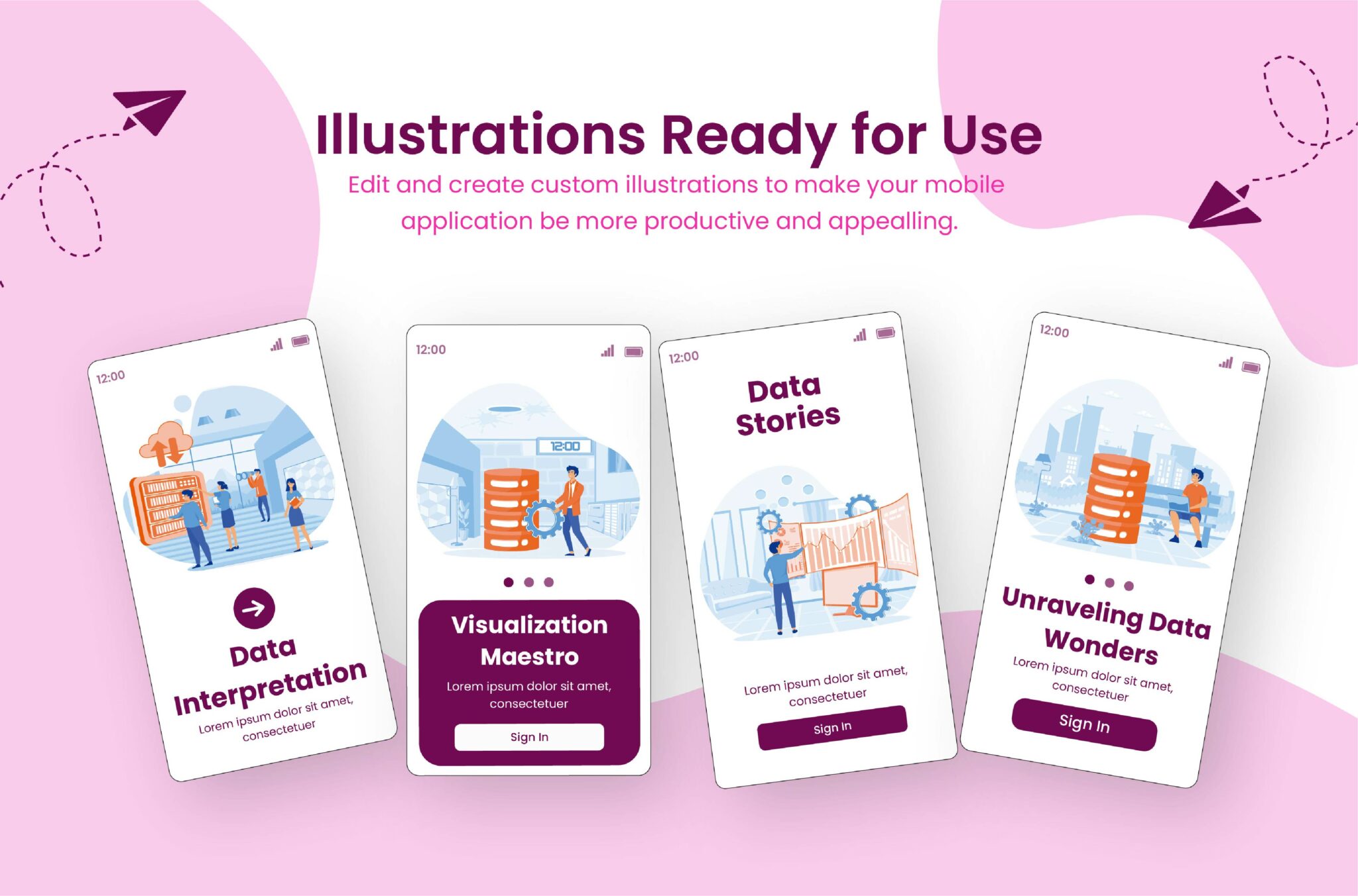Illustration of Data Visualization - MasterBundles