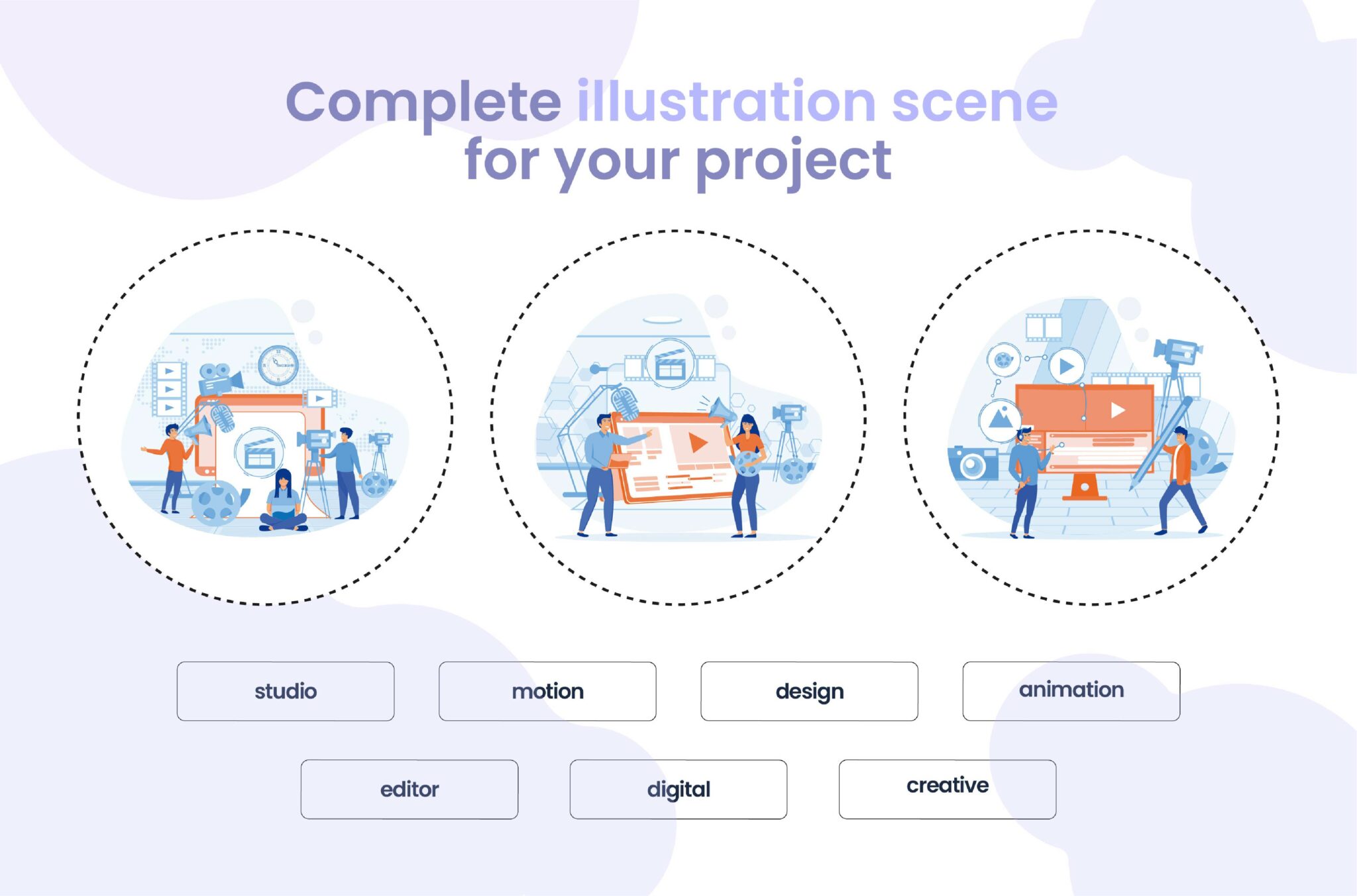 Illustration of Motion Design Studio Concept - MasterBundles