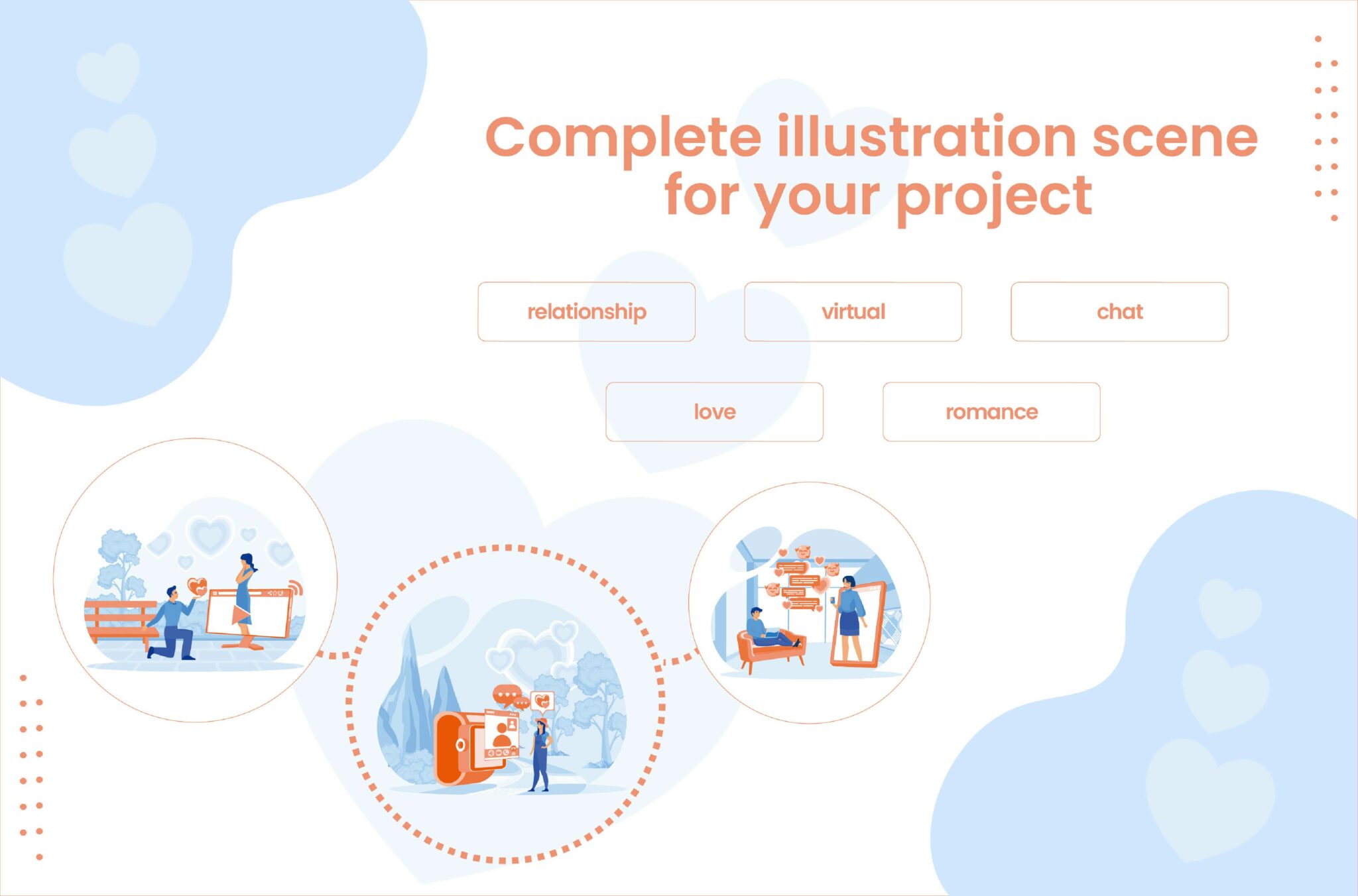 Illustration of Virtual Relationship Concept - MasterBundles