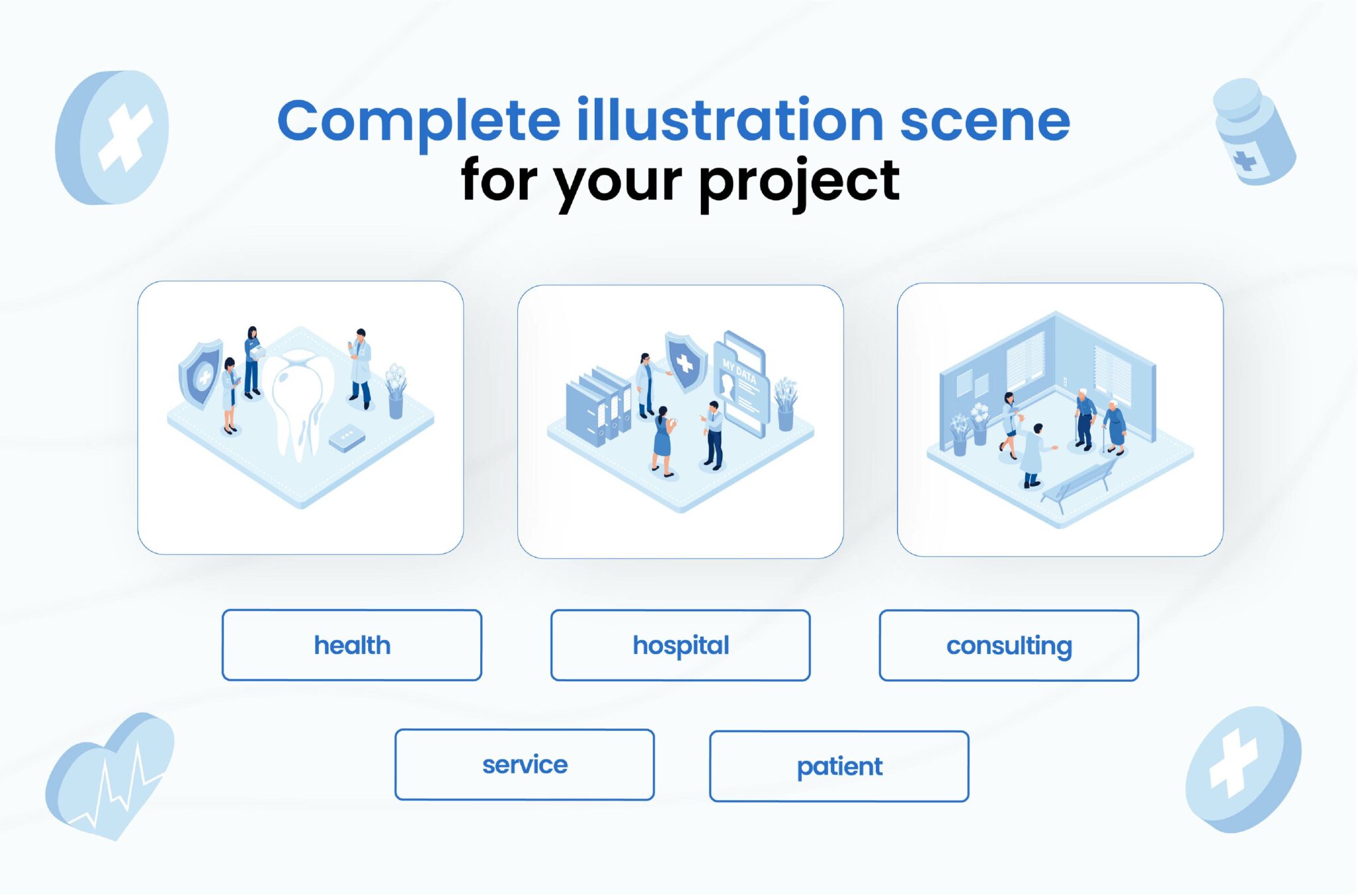 Healthcare & Hospital Profession Illustration Design - MasterBundles