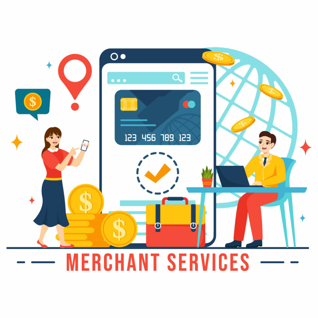 12 Merchant Service Illustration - MasterBundles