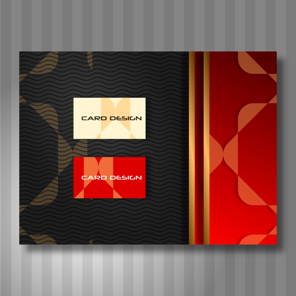bundle 5 luxury black and red business card mock-ups - MasterBundles