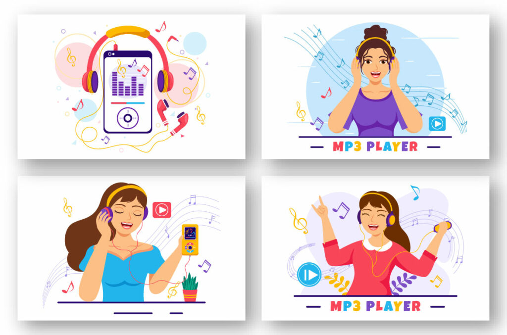 10 MP3 Player Illustration - MasterBundles