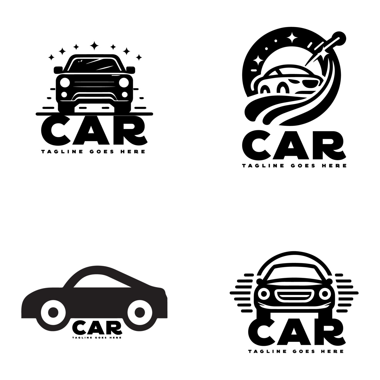 car minimal logo design template - MasterBundles