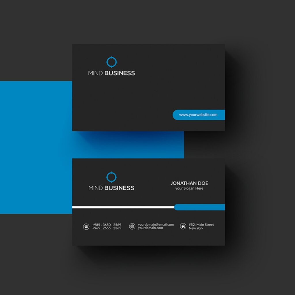 Two-faced template for business card - MasterBundles