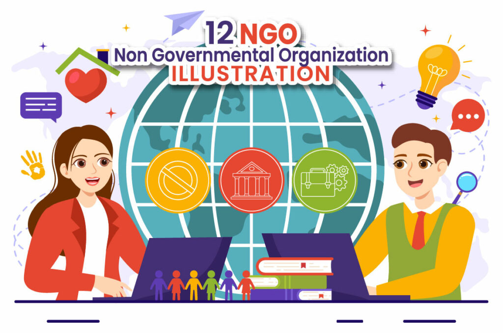 12 NGO or Non Governmental Organization Illustration - MasterBundles