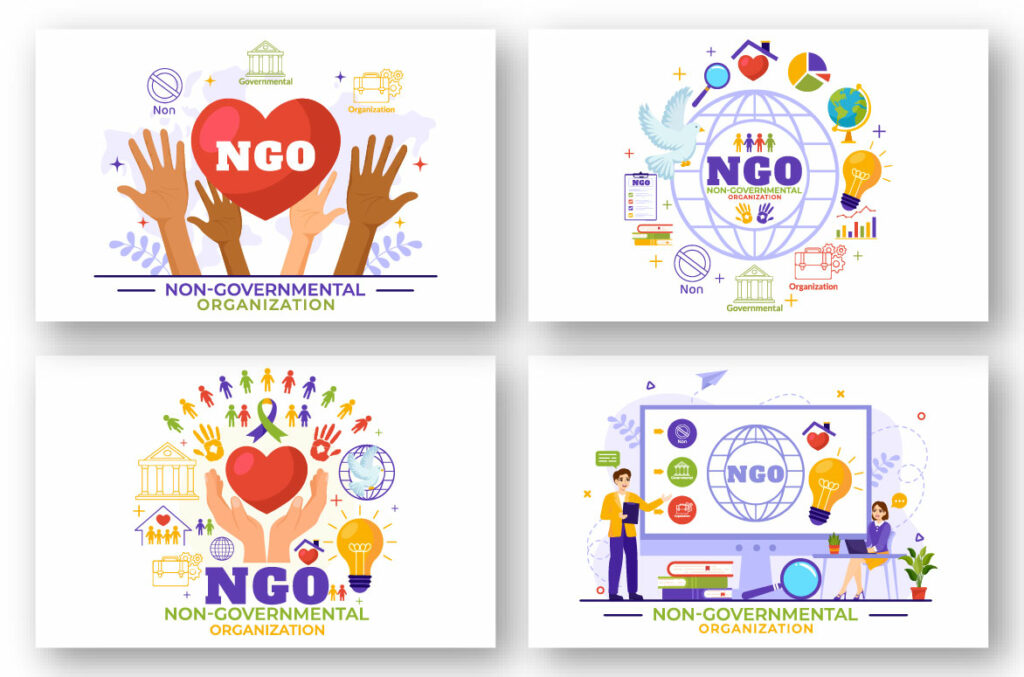 12 NGO or Non Governmental Organization Illustration - MasterBundles