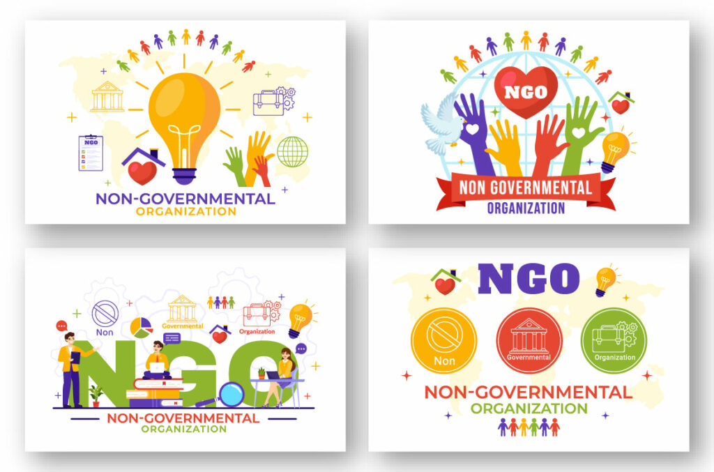 12 NGO or Non Governmental Organization Illustration - MasterBundles