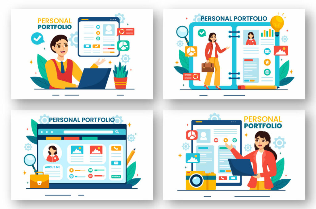 12 Personal Portfolio Illustration - MasterBundles