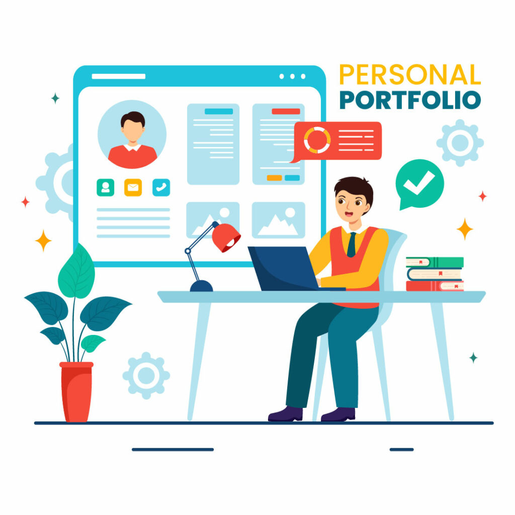 12 Personal Portfolio Illustration - MasterBundles