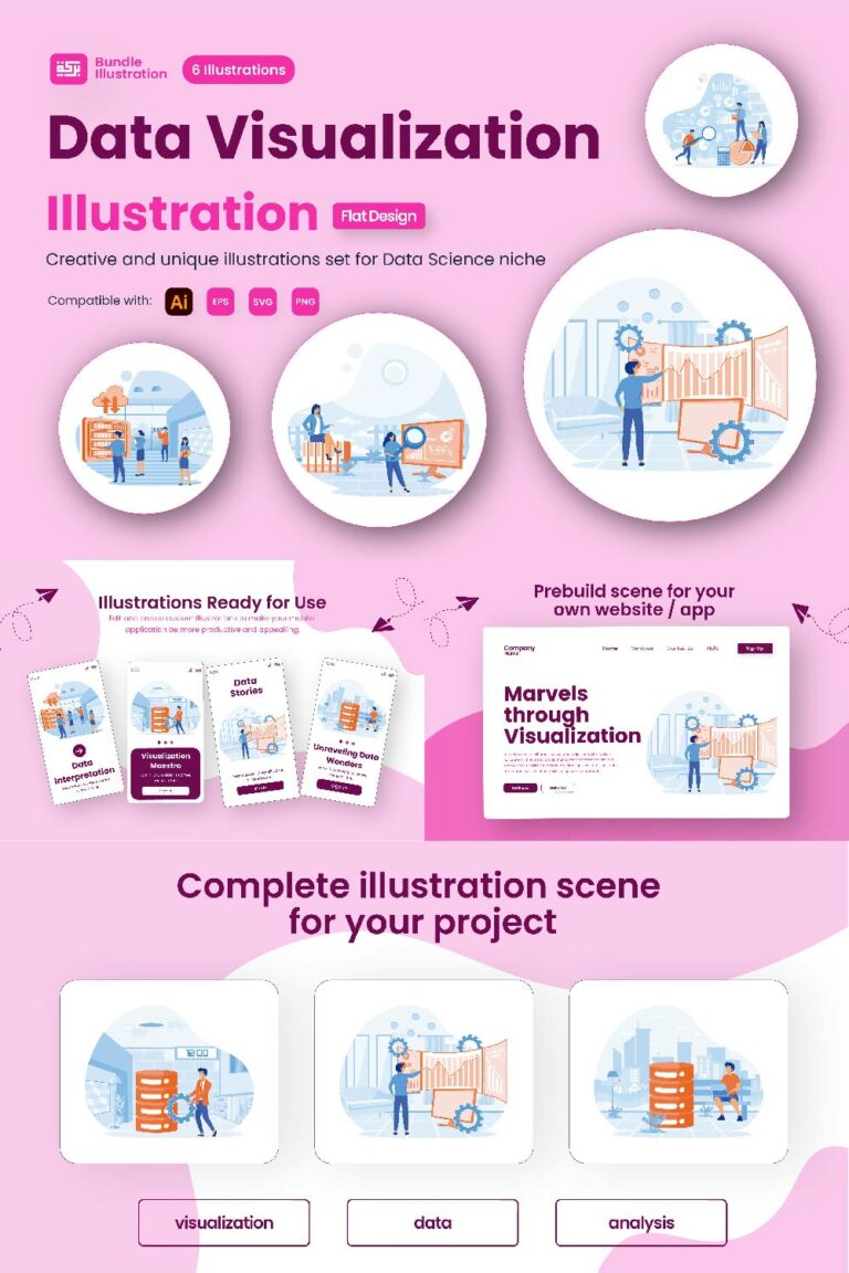 Illustration of Data Visualization - MasterBundles