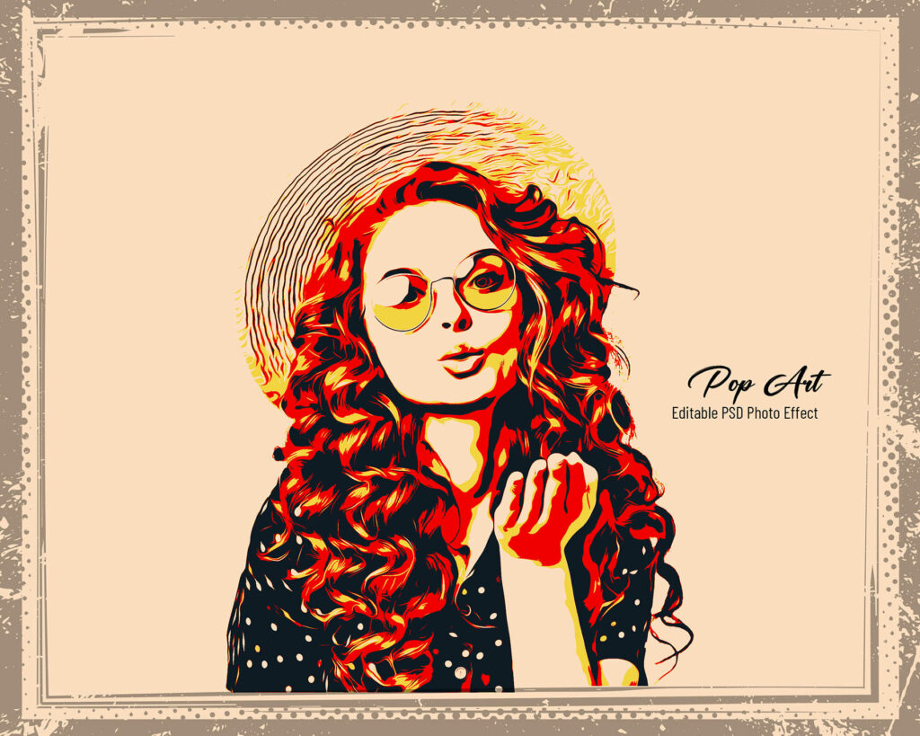 Editable Photoshop Pop Art Template - MasterBundles