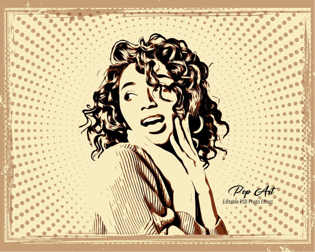Editable Photoshop Pop Art Template - MasterBundles