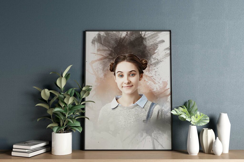 Portrait Painting Photoshop Action - MasterBundles