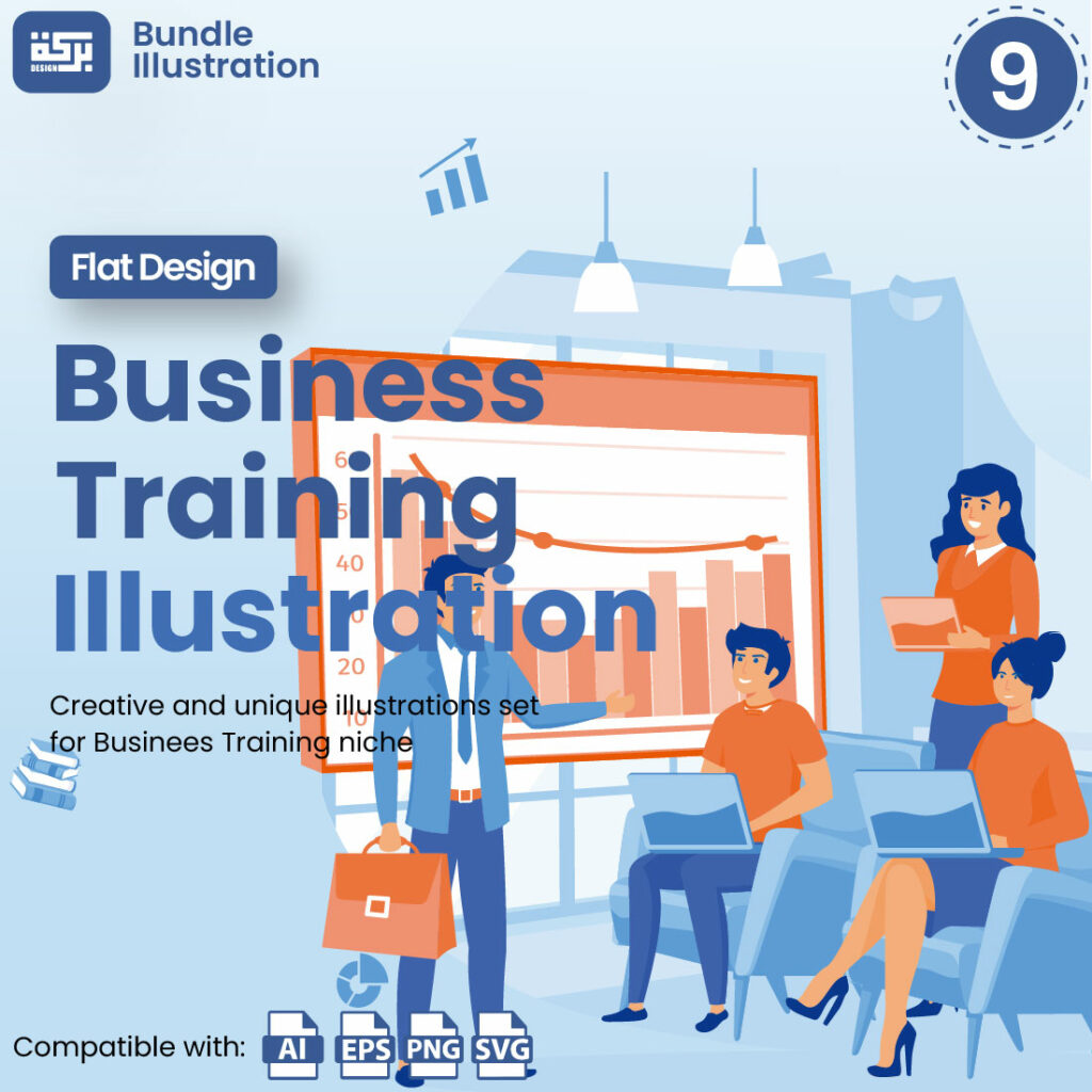 9 Illustrations Related to Business Training - MasterBundles