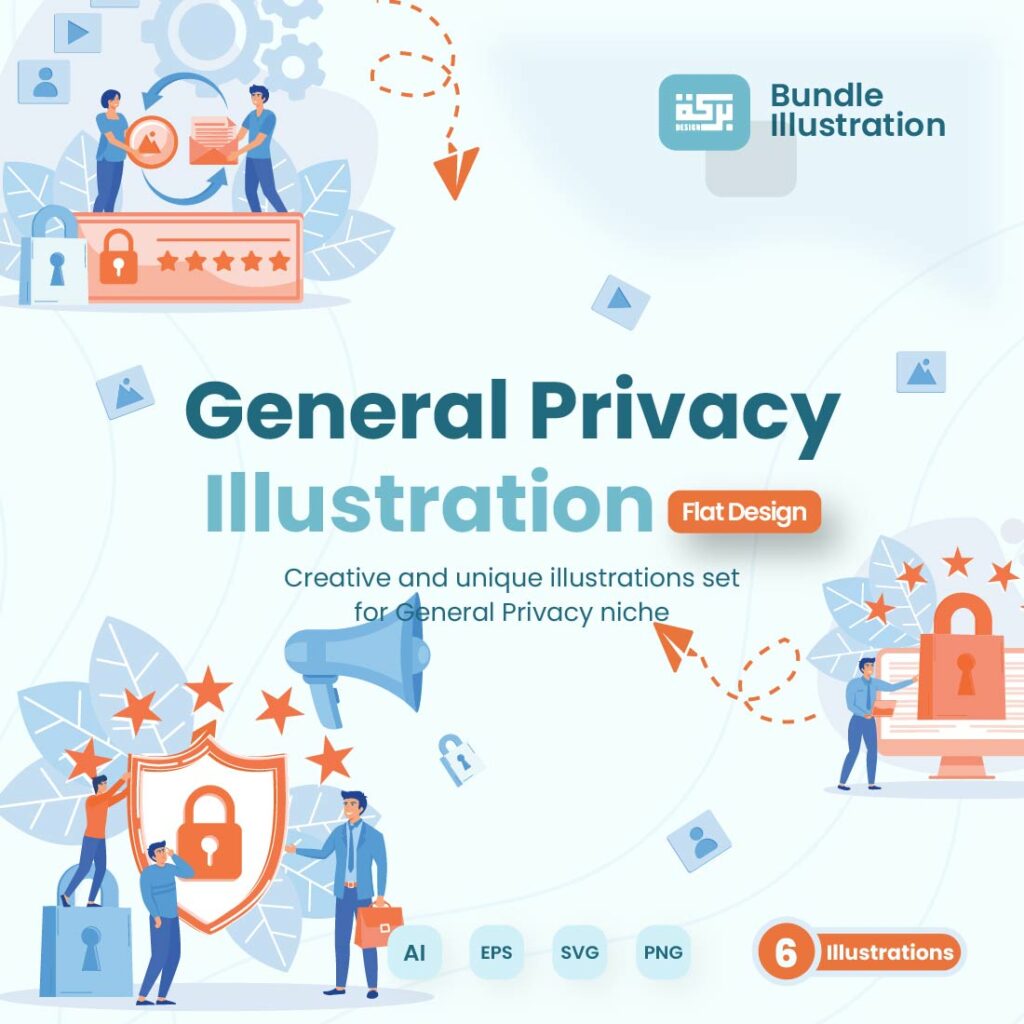 General Privacy Illustration Design - MasterBundles