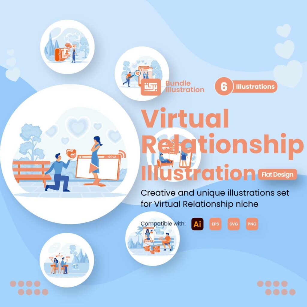 Illustration of Virtual Relationship Concept - MasterBundles