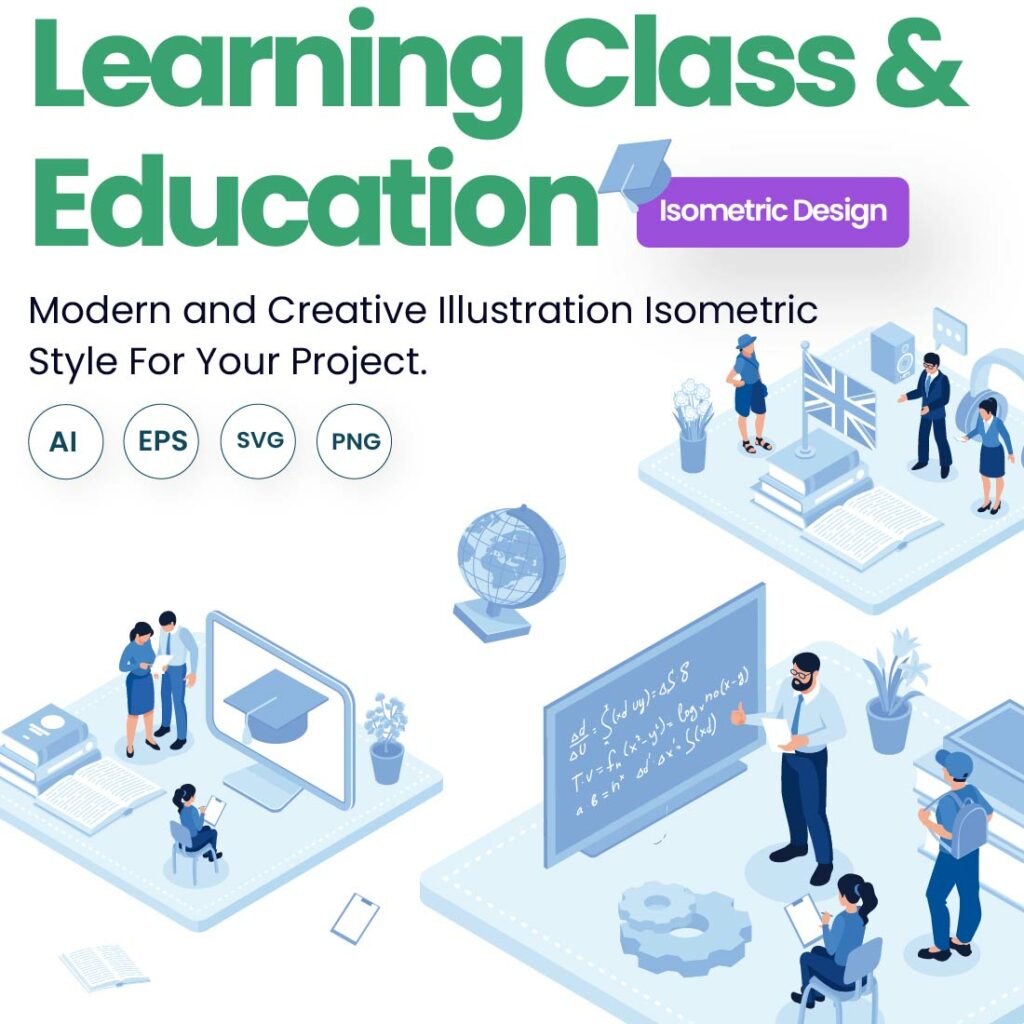 Learning Class & Education Illustration Design - MasterBundles