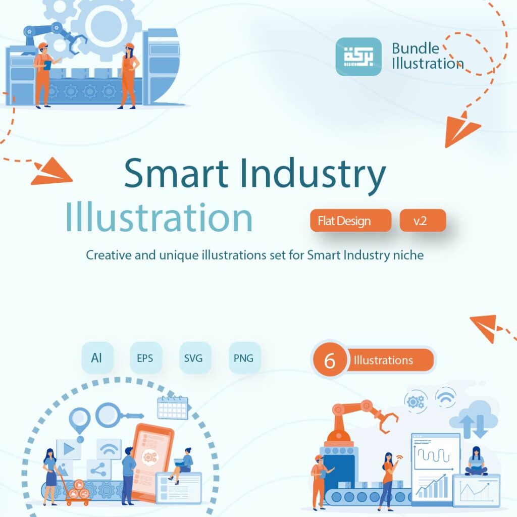 Smart Industry Illustration Design - MasterBundles