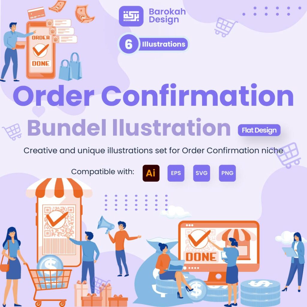 Illustration of Order Confirmation Concept - MasterBundles
