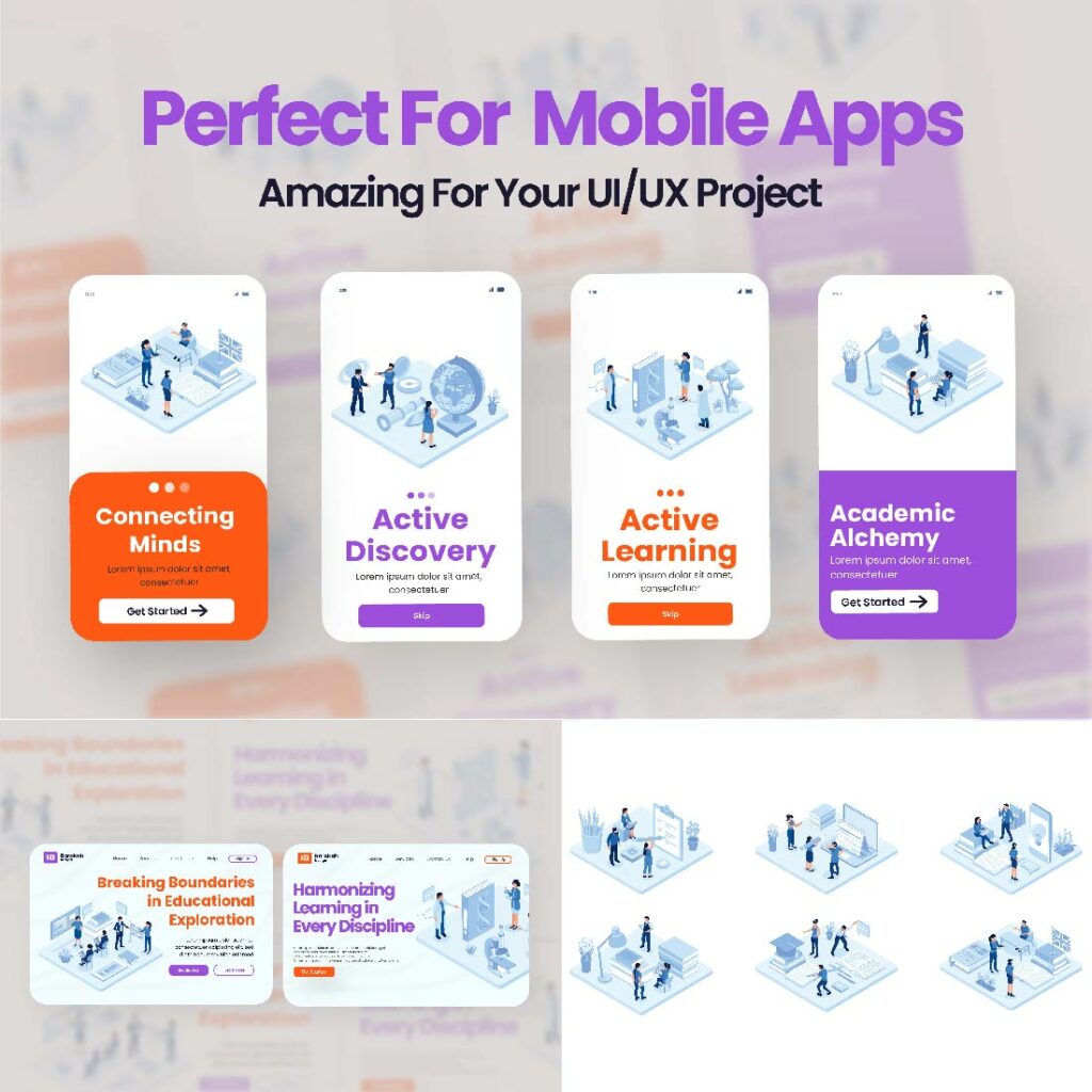 Interactive Learning In The Class Illustration Design - MasterBundles