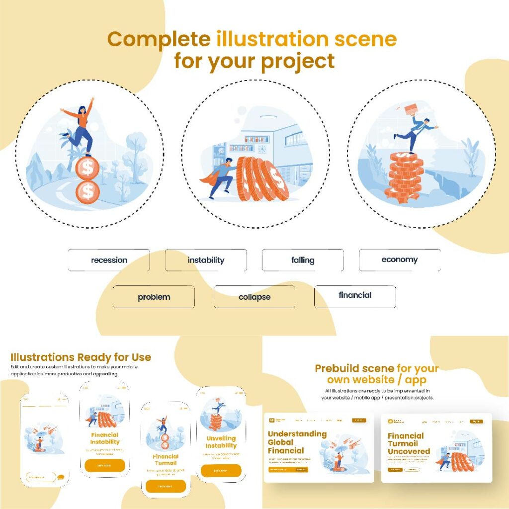Financial Instability Illustrations for Presentations, Apps, & Web ...