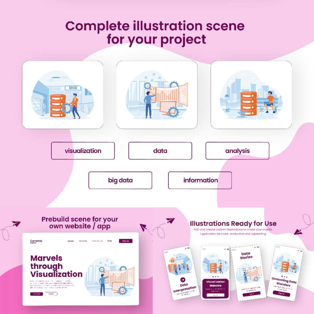 Illustration of Data Visualization - MasterBundles