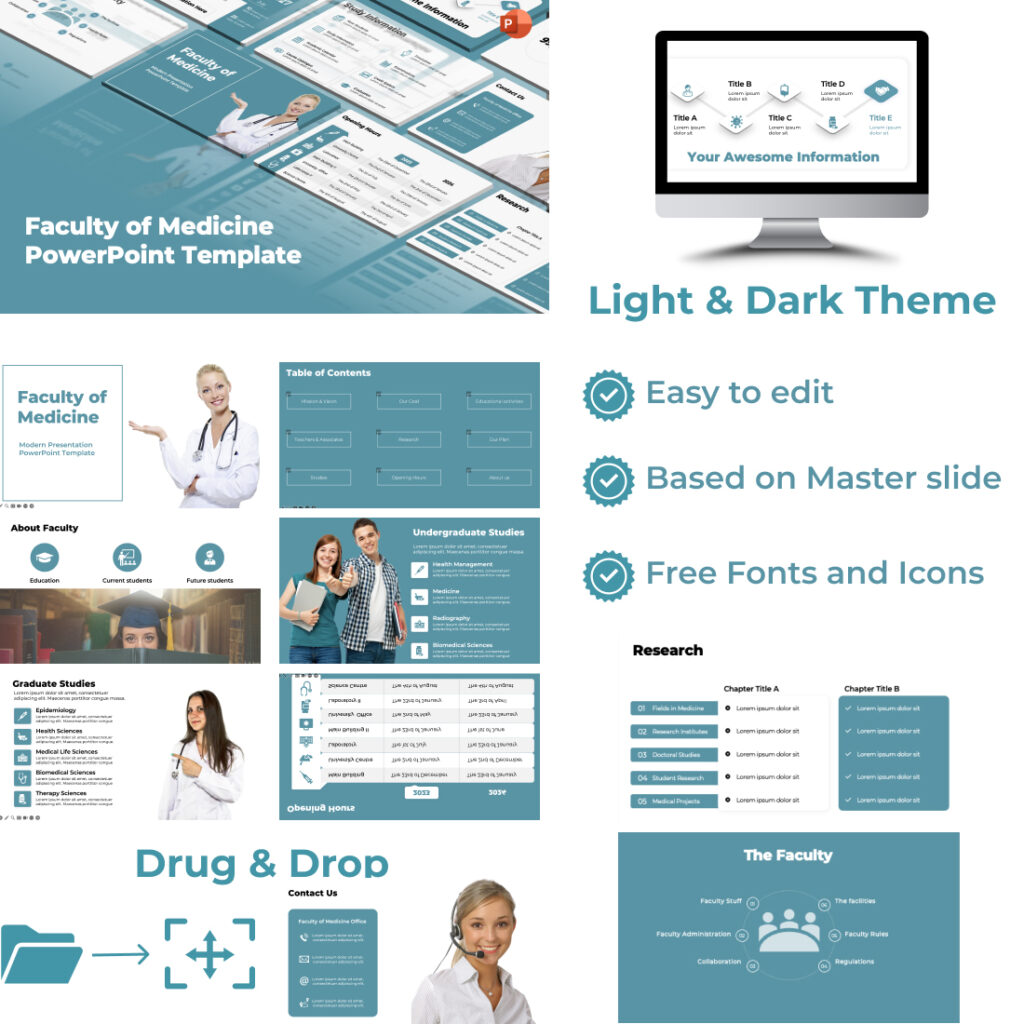 Faculty of Medicine Powerpoint Template - MasterBundles
