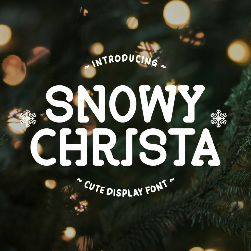 Snowy Christa - Cute Display Font - MasterBundles