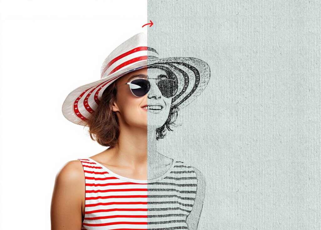 Realistic Ink Drawing Photo Effect - MasterBundles