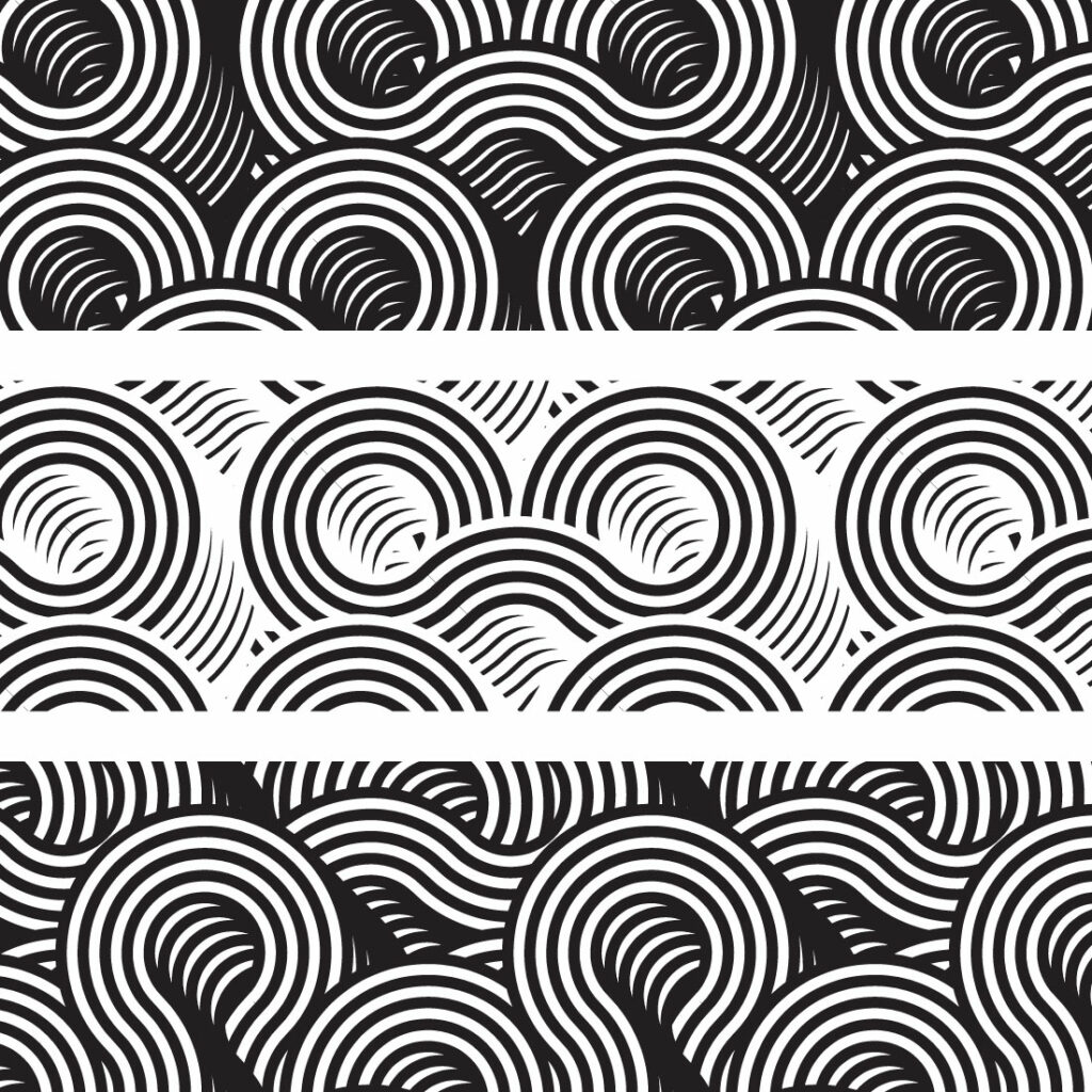 Retro Lines Abstract Patterns - MasterBundles