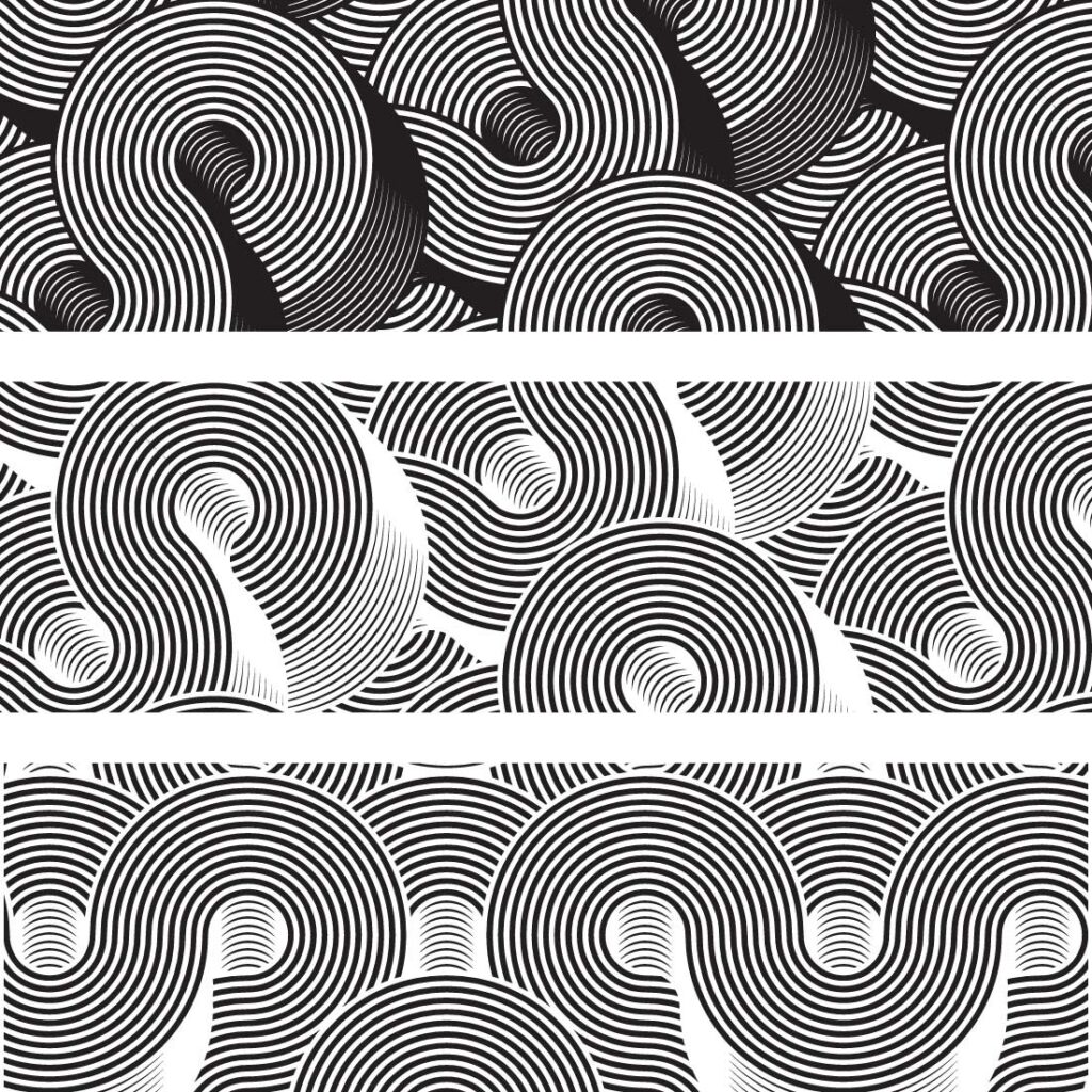 Retro Lines Abstract Patterns - MasterBundles