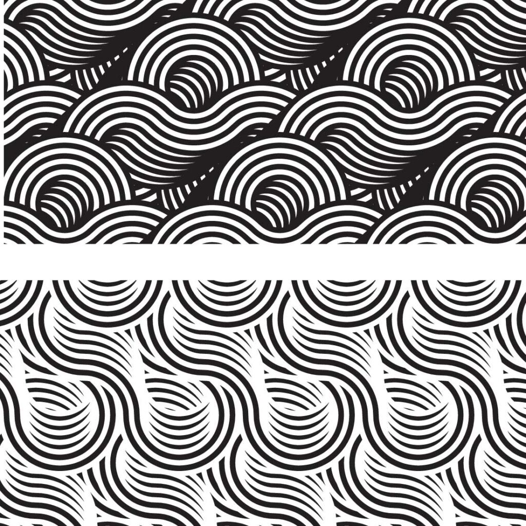 Retro Lines Abstract Patterns - MasterBundles
