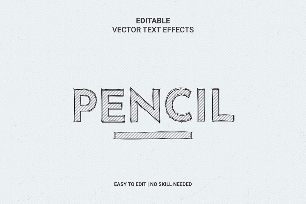 Editable Vector Sketch Text Effect - MasterBundles