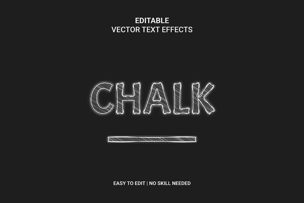 Editable Vector Sketch Text Effect - MasterBundles