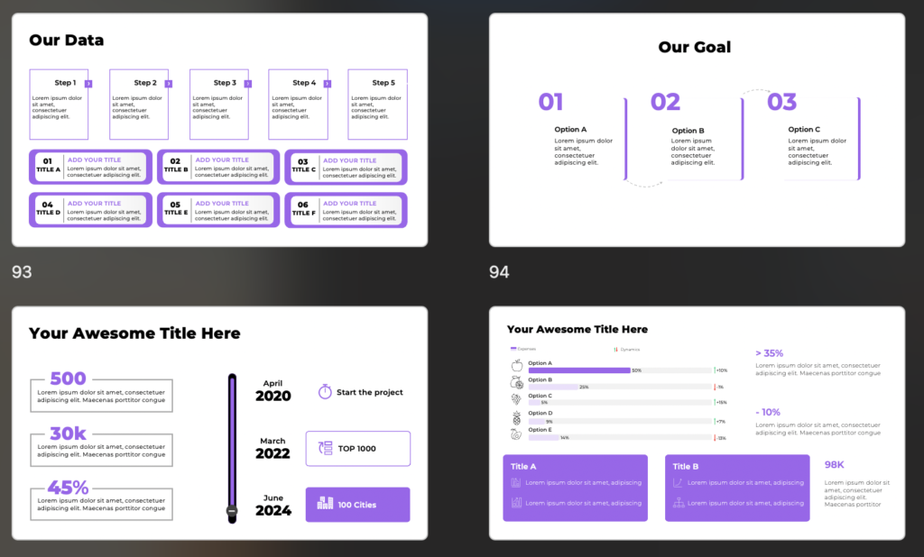 Custom Table PowerPoint Template - MasterBundles