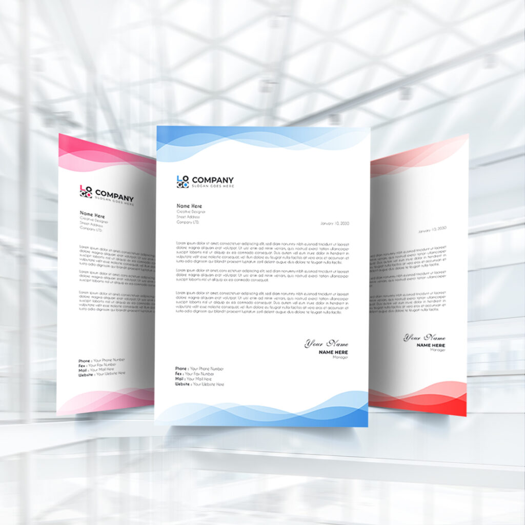 Professional corporate business letter head template. - MasterBundles