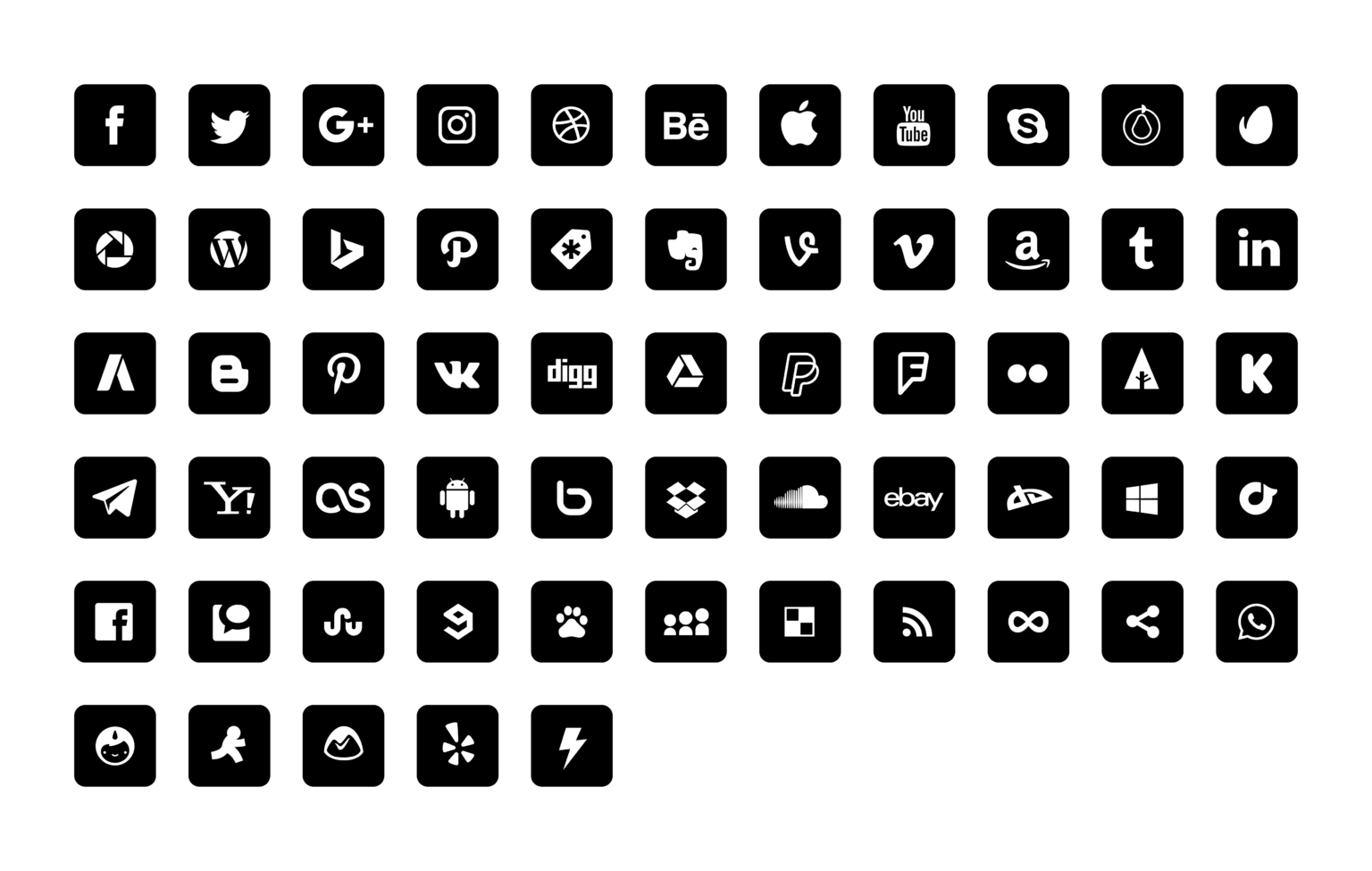 High quality minimalistic & Recolorable social media icons. - MasterBundles