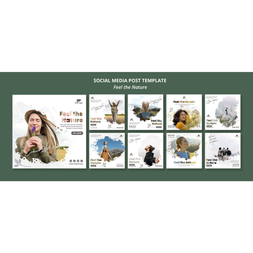 Feel the nature instagram post template - MasterBundles